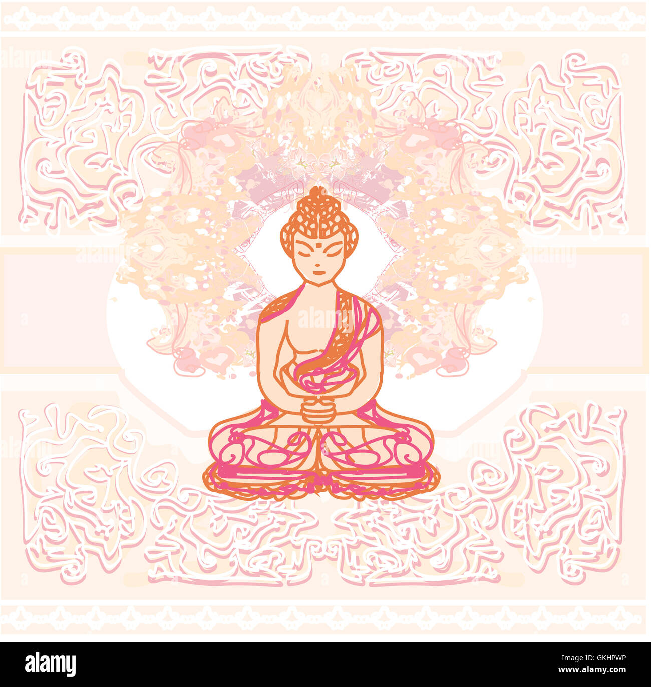 Chinese Traditional Artistic Buddhism Pattern Stock Photo - Alamy