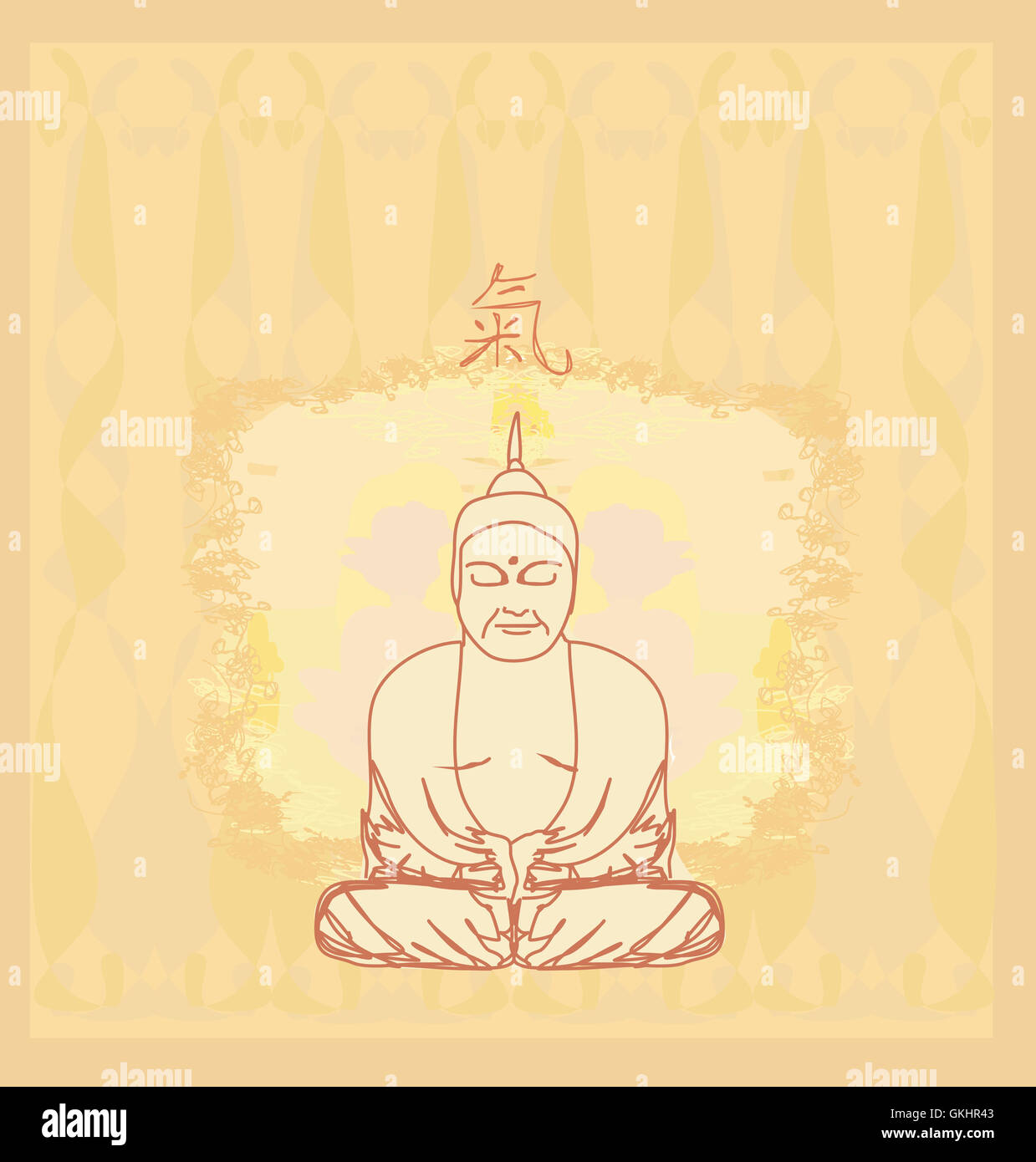 Vector of Chinese Traditional Artistic Buddhism Pattern Stock Photo - Alamy