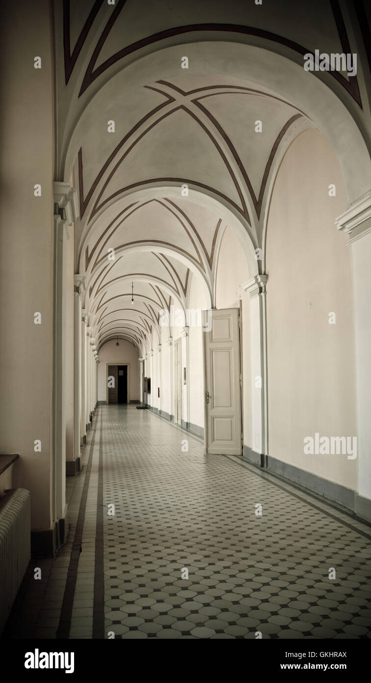 corridor in old building Stock Photo - Alamy