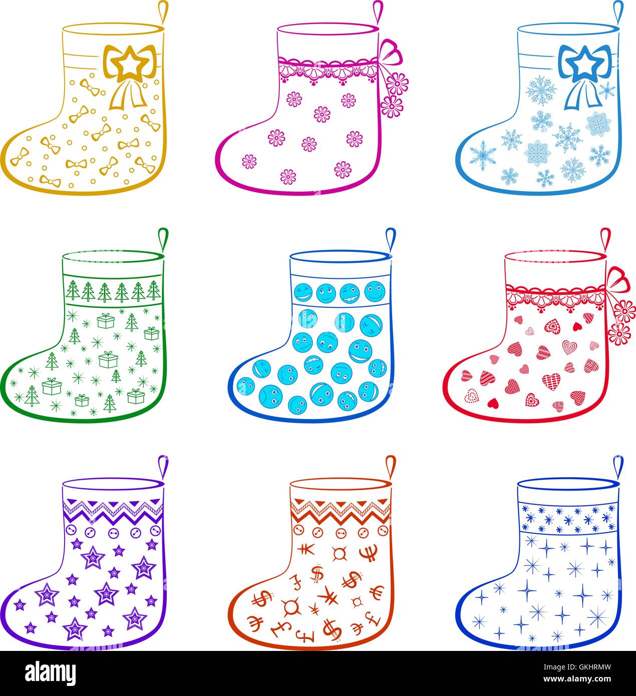 Stockings stocking Stock Vector Images - Alamy