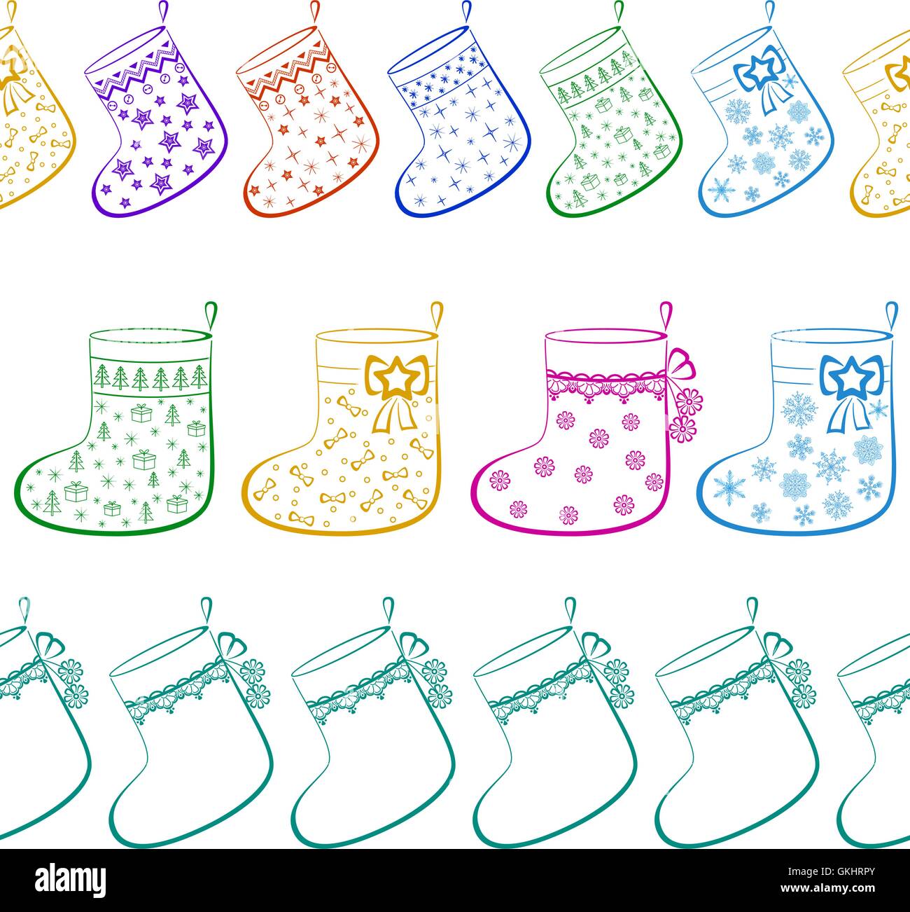 Seamless stockings Stock Vector Images - Alamy