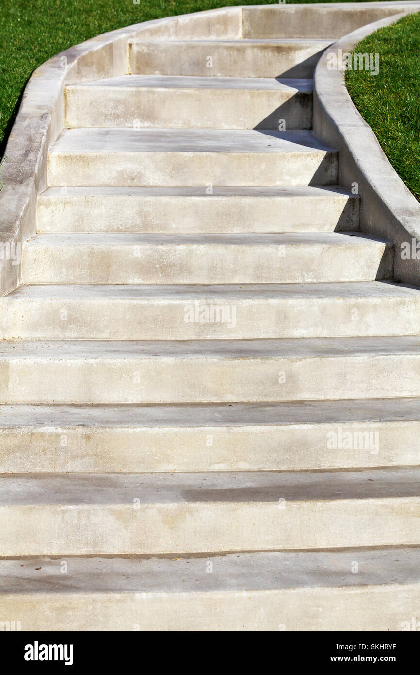 New Ascending Concrete Staircase Stock Photo - Alamy