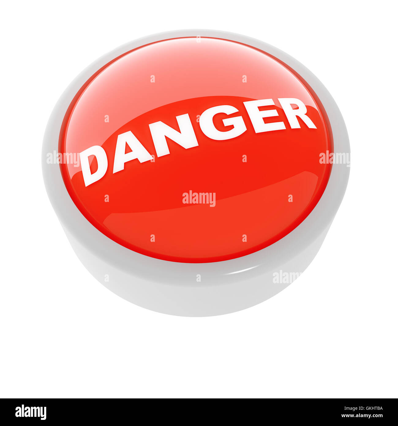 red button with a caution sign Stock Photo - Alamy