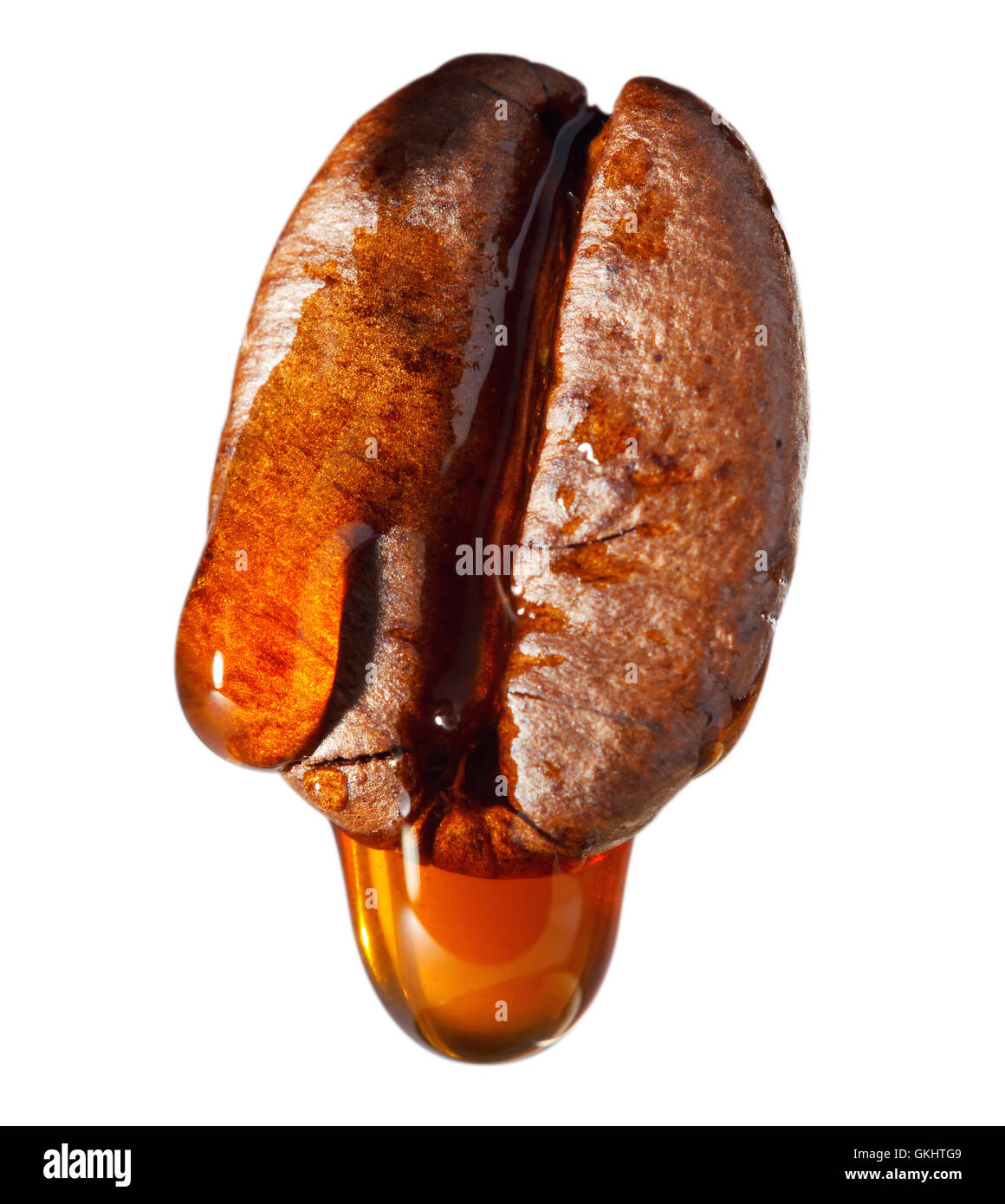 Drop of coffee dripping from coffee seed Stock Photo - Alamy