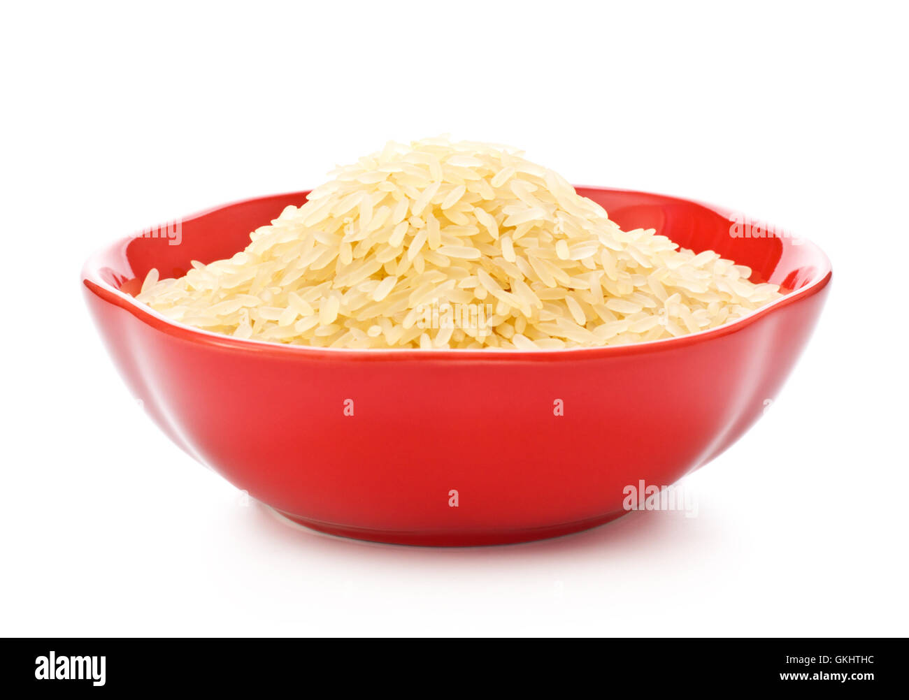 Bowl Of Raw Rice Stock Photo - Alamy