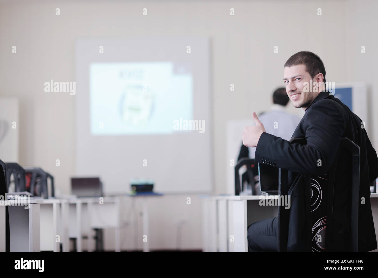 business man on seminar Stock Photo - Alamy