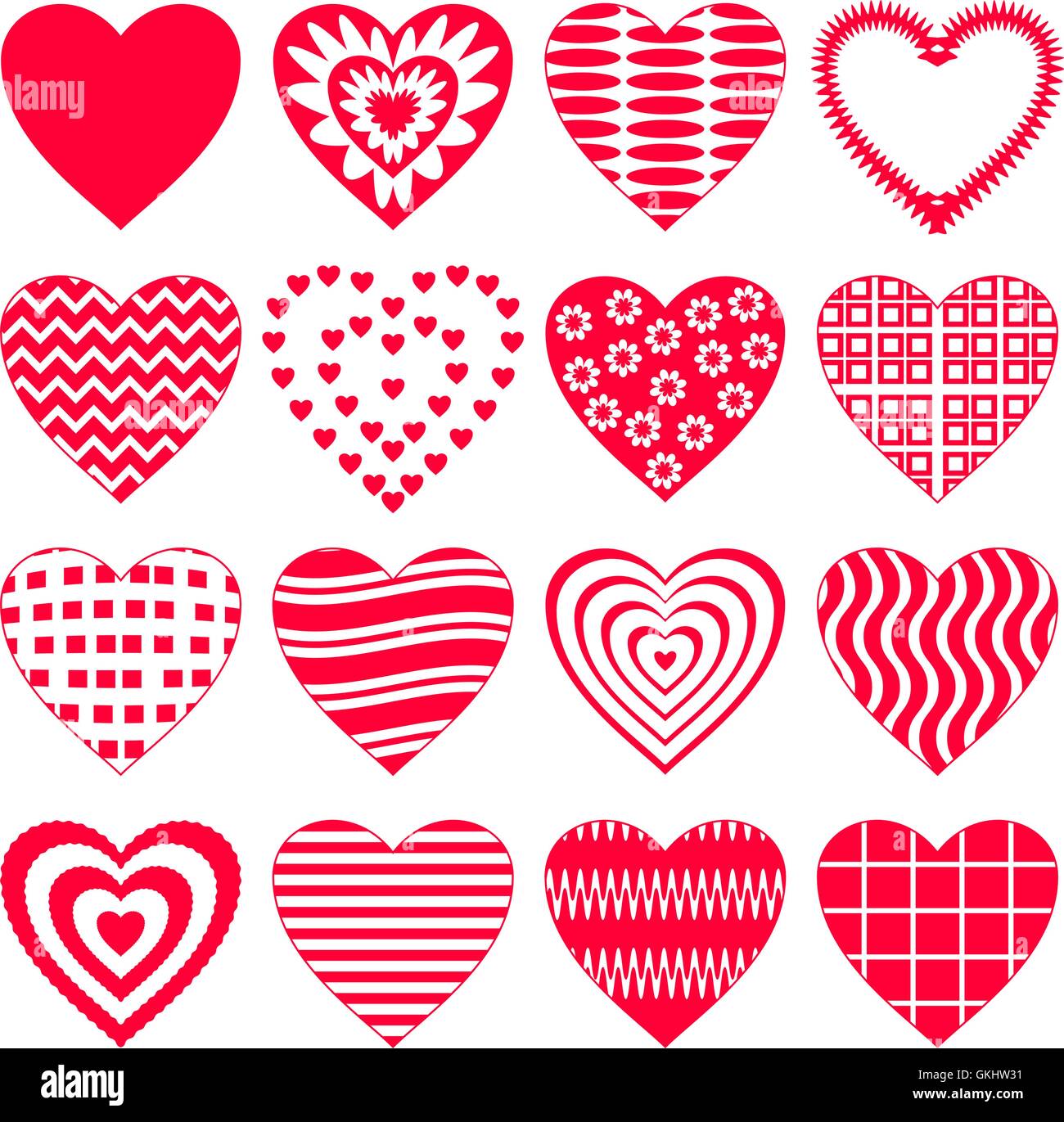 Heart line love set Stock Vector Images - Alamy