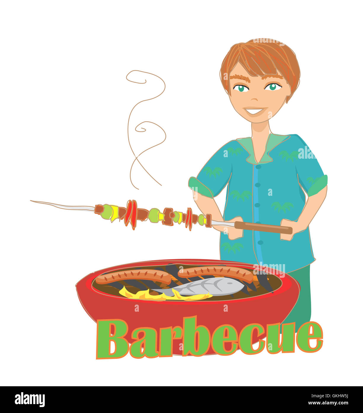 Barbecue bbq beef cartoon Cut Out Stock Images & Pictures - Alamy