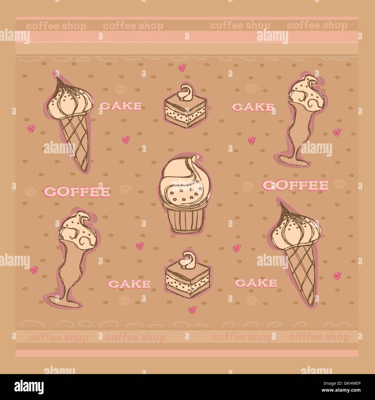 sweet dessert background Stock Photo - Alamy