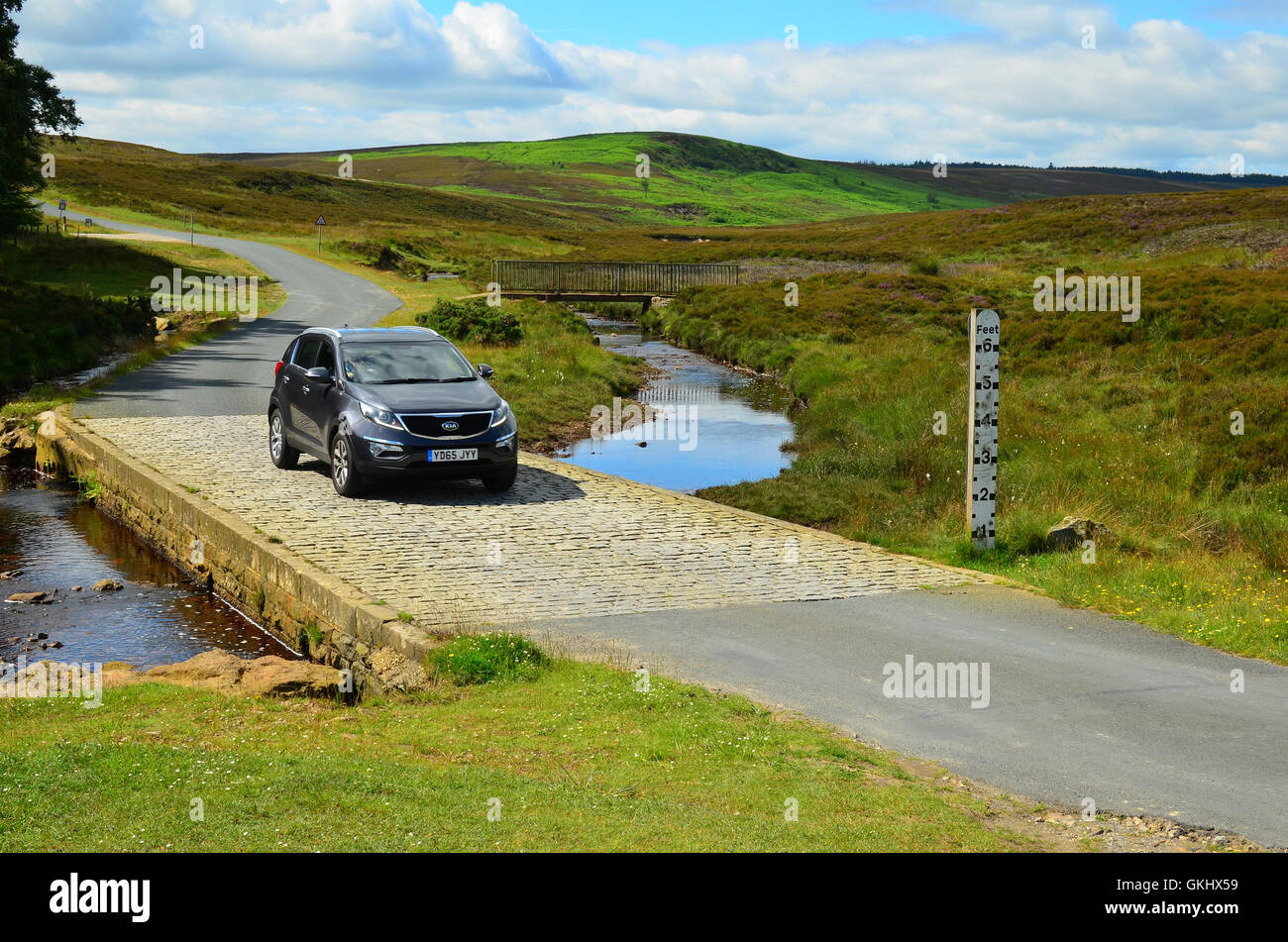 Wheeldale Road Ford crossing Rutmoor Beck outside Pickering North ...