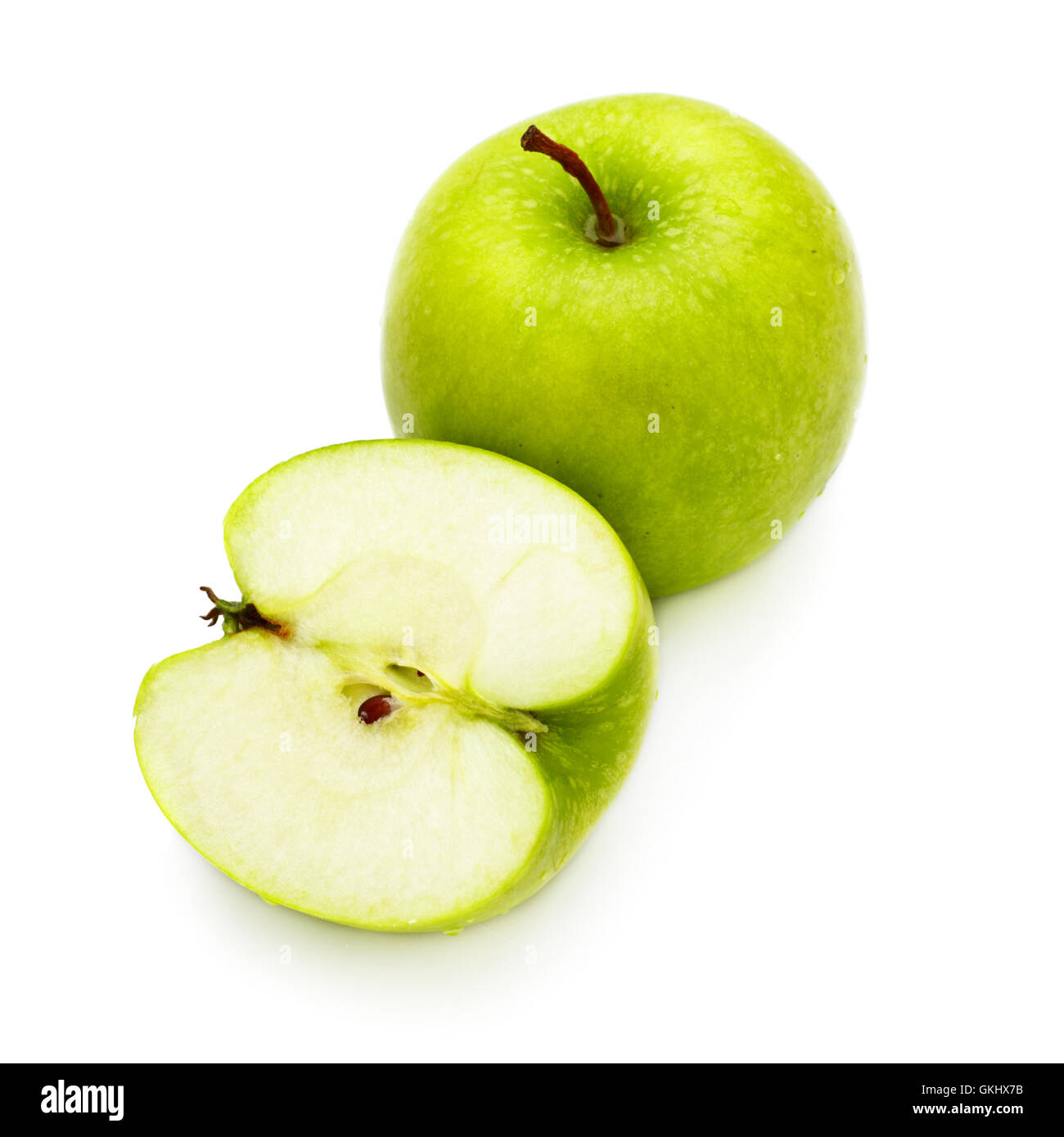 Two halves apple Cut Out Stock Images & Pictures - Alamy
