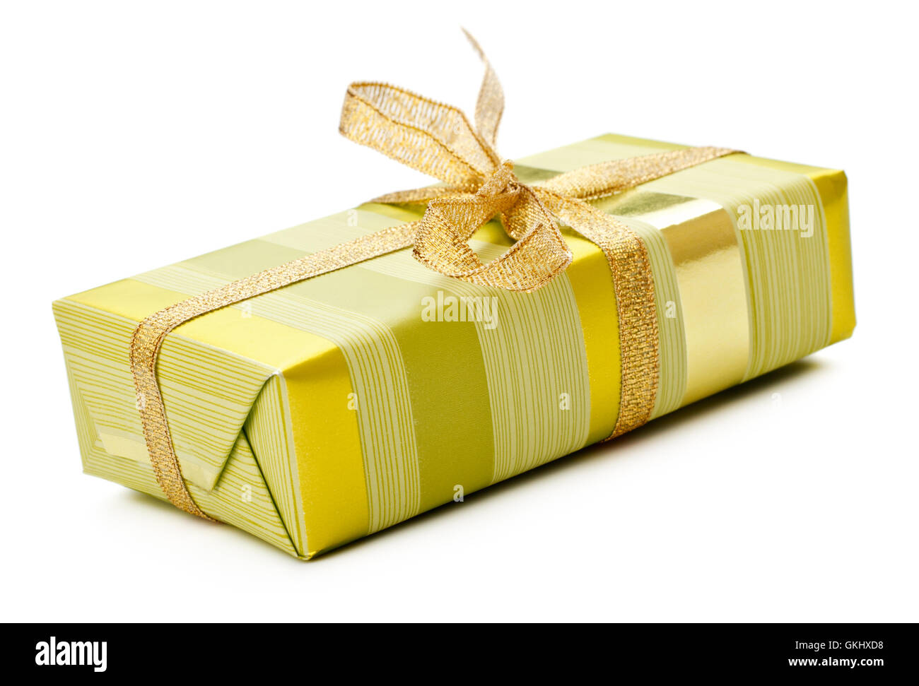 yellow gift box Stock Photo - Alamy
