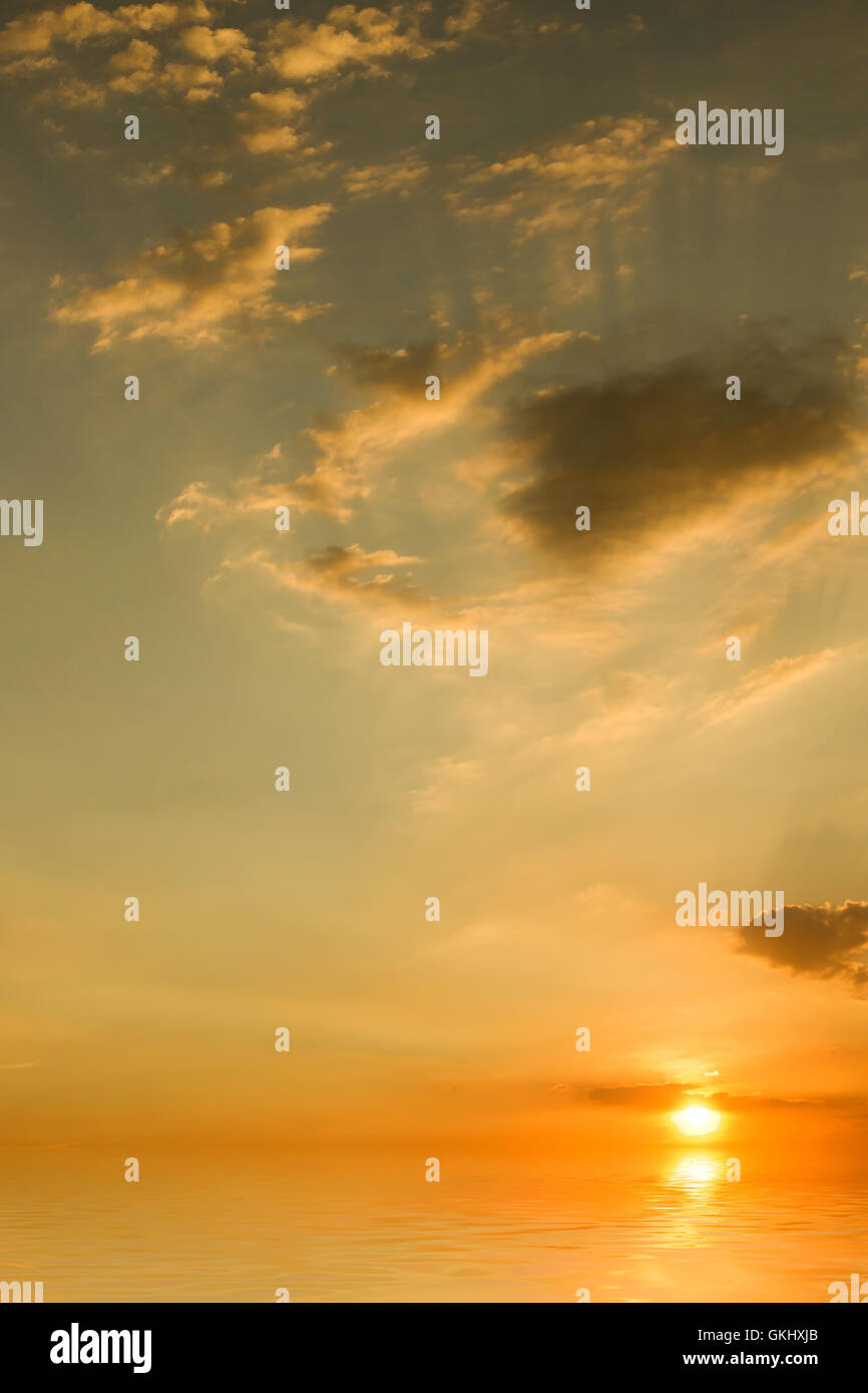 Ocean sunset background image Stock Photo - Alamy