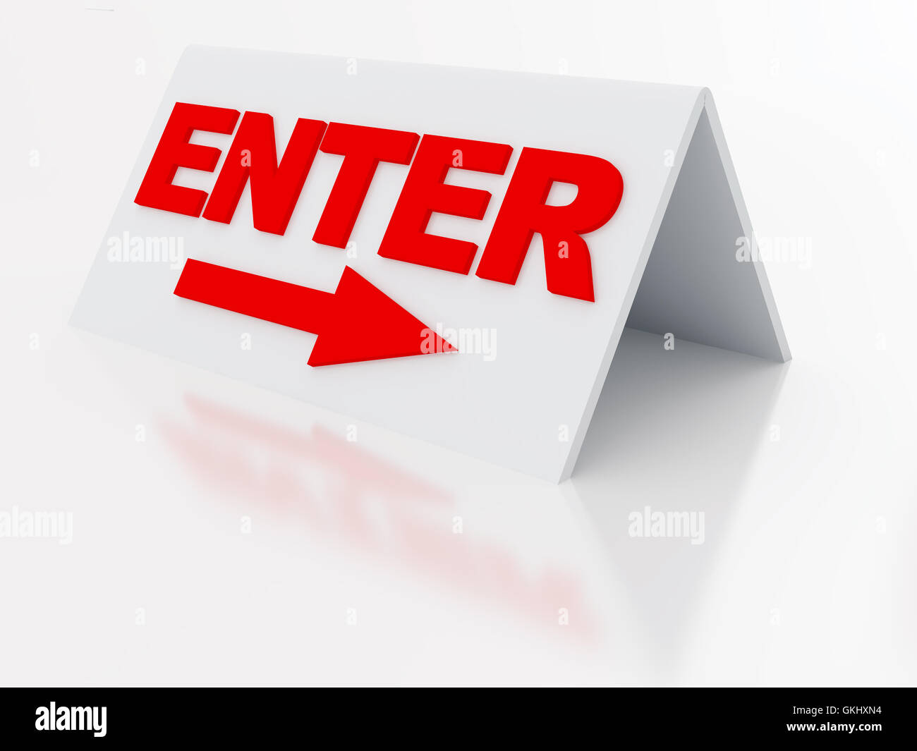 sign enter with arrow Stock Photo - Alamy