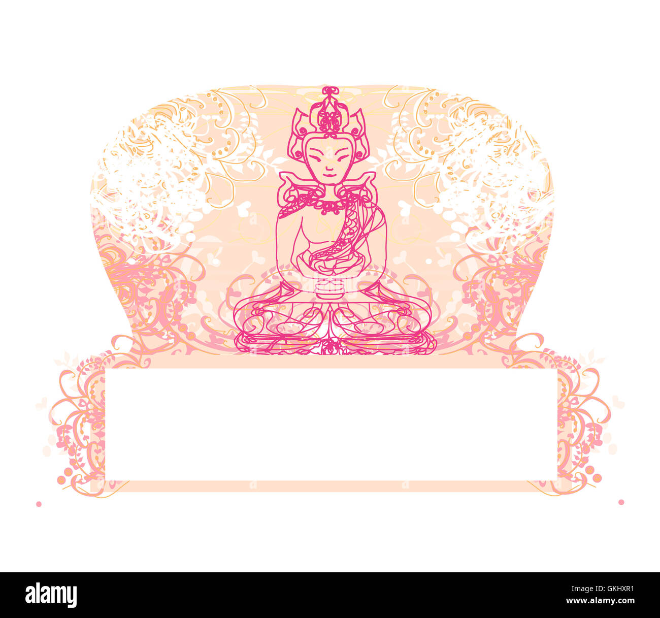 Vector of Chinese Traditional Artistic Buddhism Pattern Stock Photo - Alamy