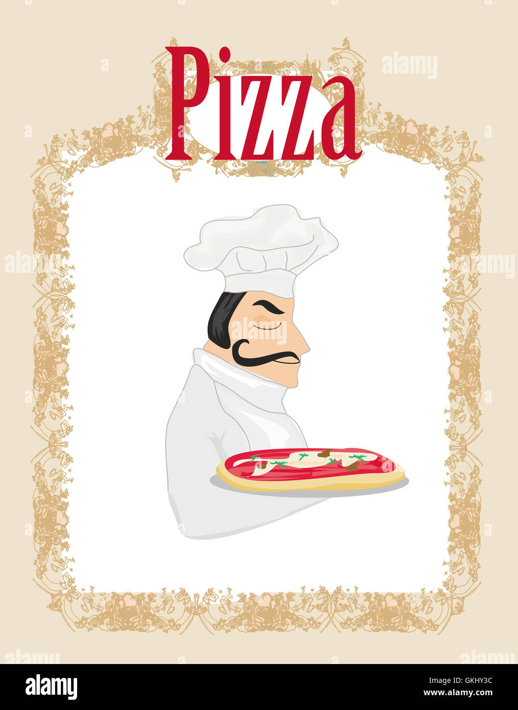 Pizza Menu Template Stock Photo - Alamy