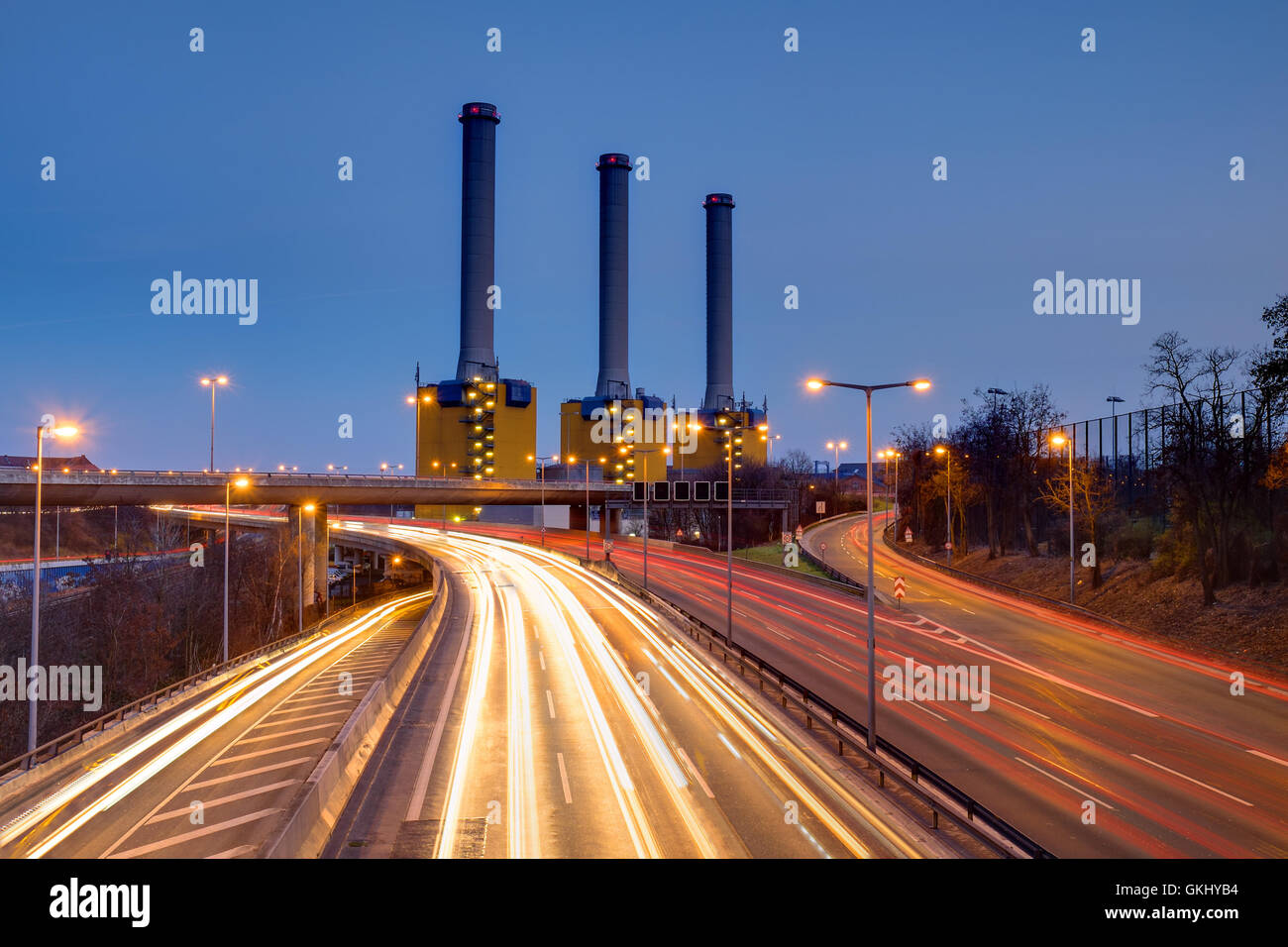 traffic transportation power station Stock Photo - Alamy