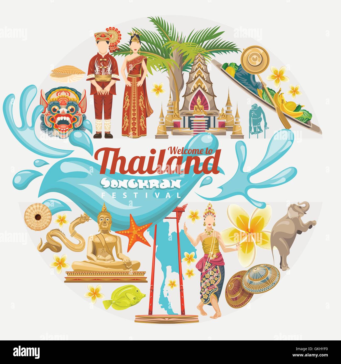 Thailand Walking Stock Vector Images - Alamy