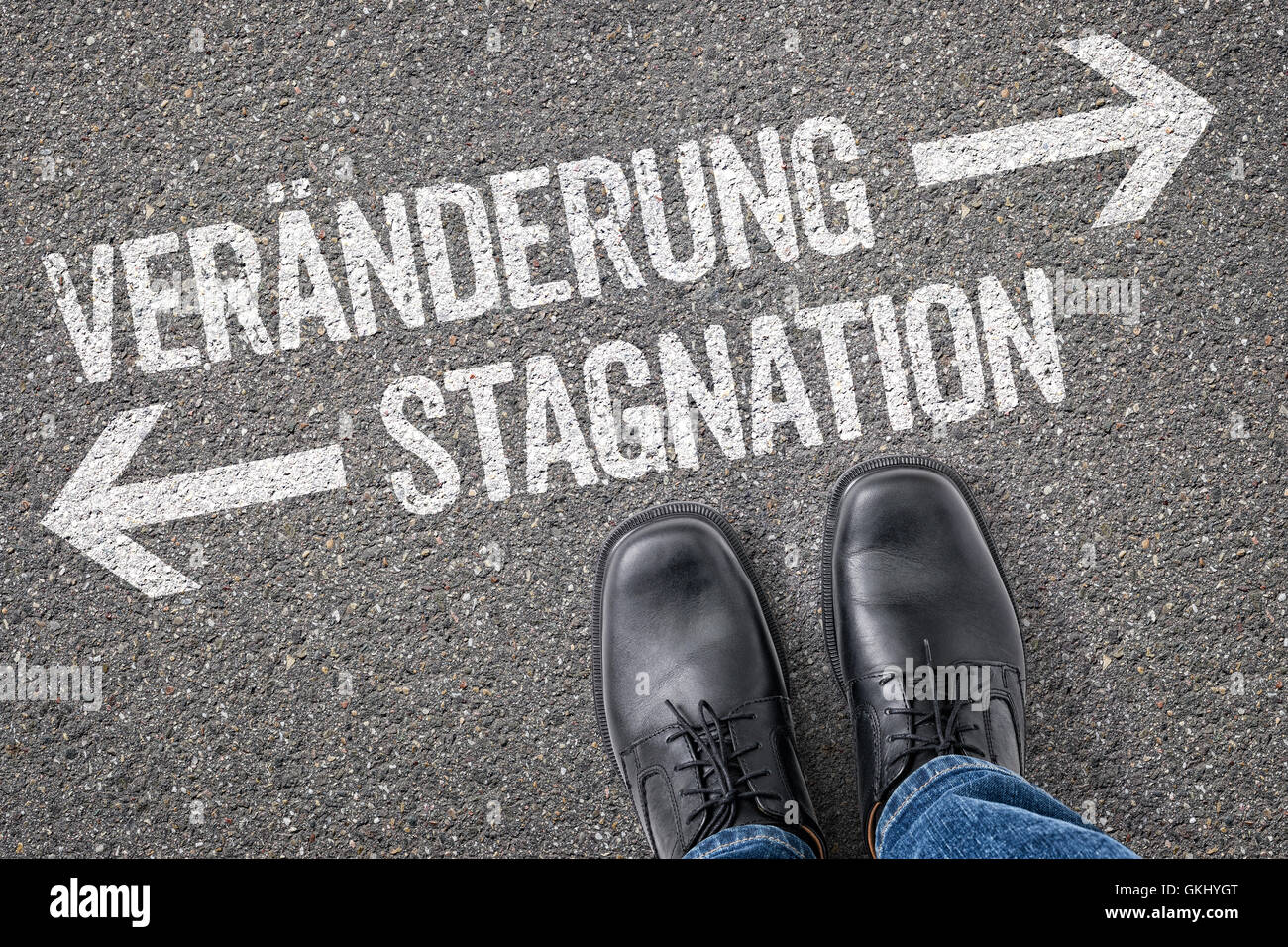 decision at the crossroads - change or stagnation Stock Photo - Alamy