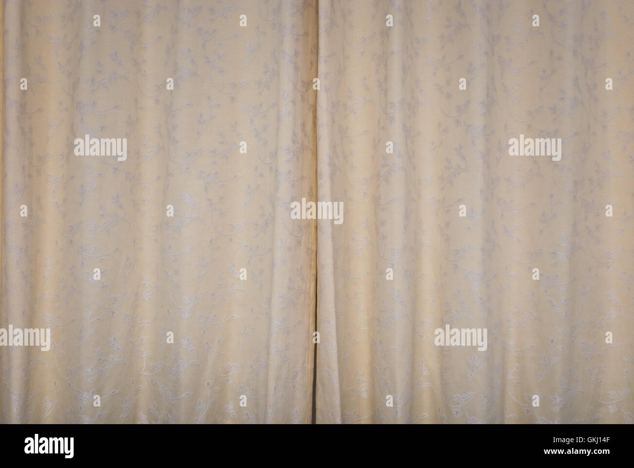 Cream Color Curtain Background/ Backdrop Stock Photo - Alamy