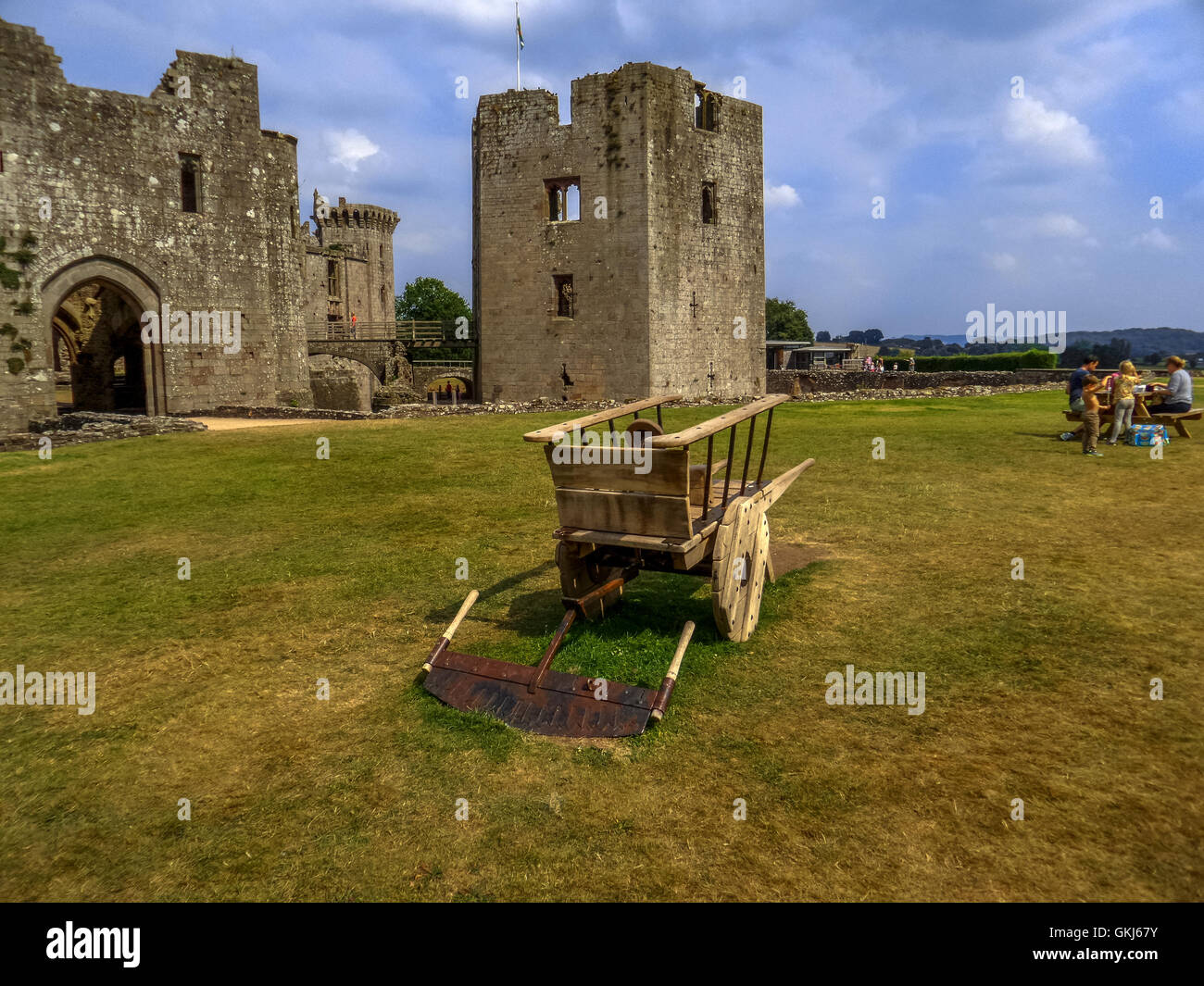 raglan castle wales Stock Photo - Alamy