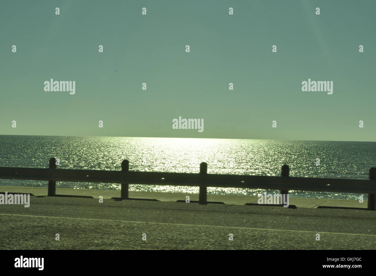 Gulf from the highway perspective Stock Photo - Alamy