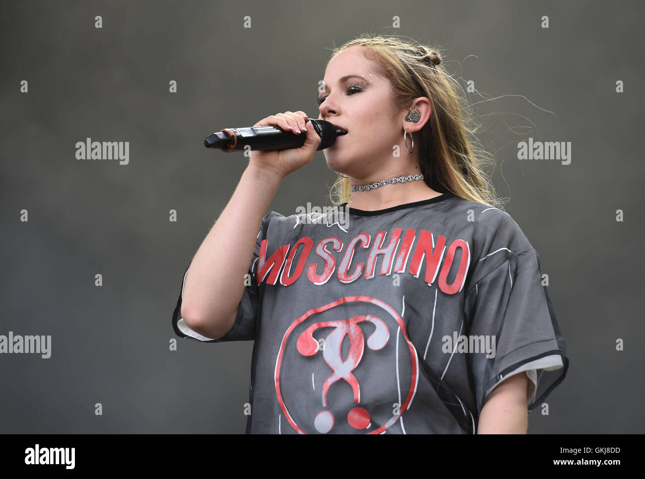 Katy B performs on the MTV Stage during the V Festival at Weston Park ...