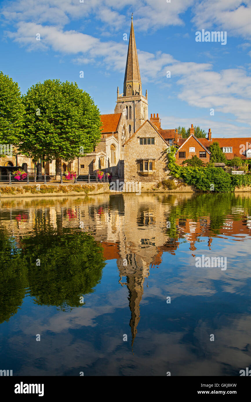 View of St Helen's church and St Helen's Wharf from the river Thames ...