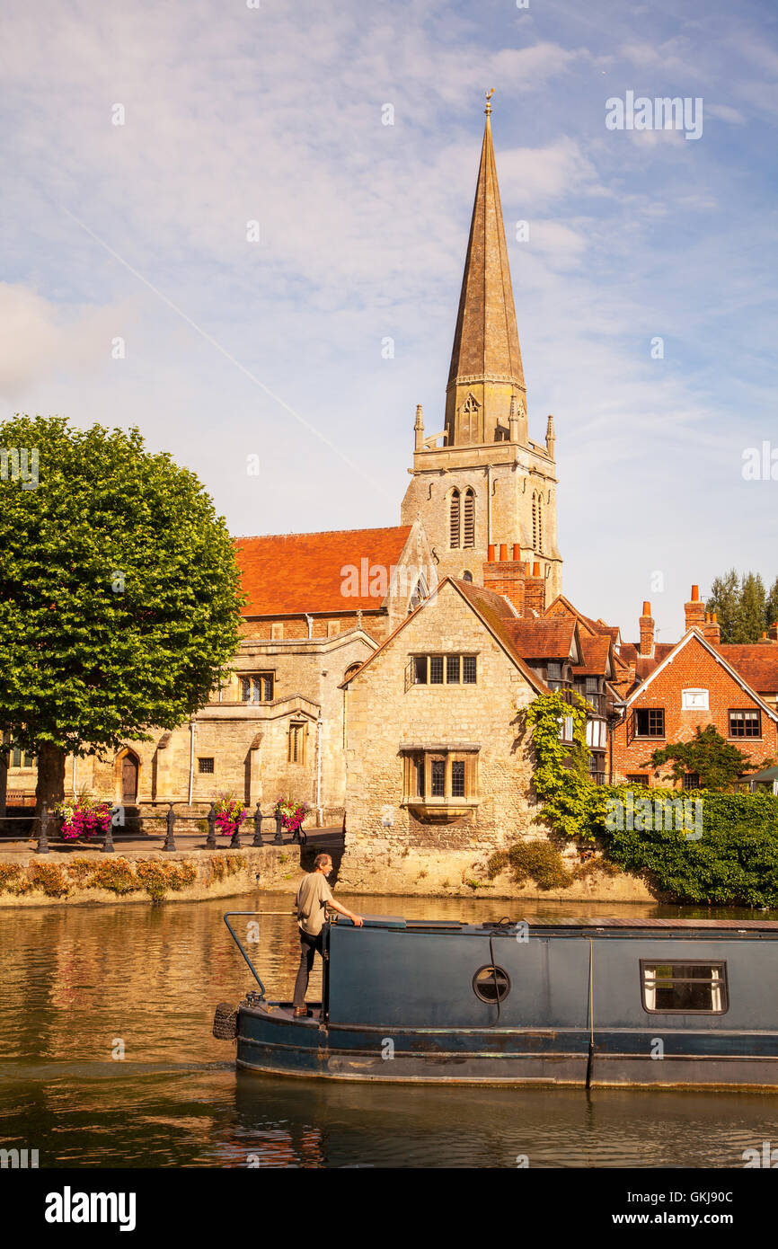 View of St Helen's church and St Helen's Wharf from the river Thames ...