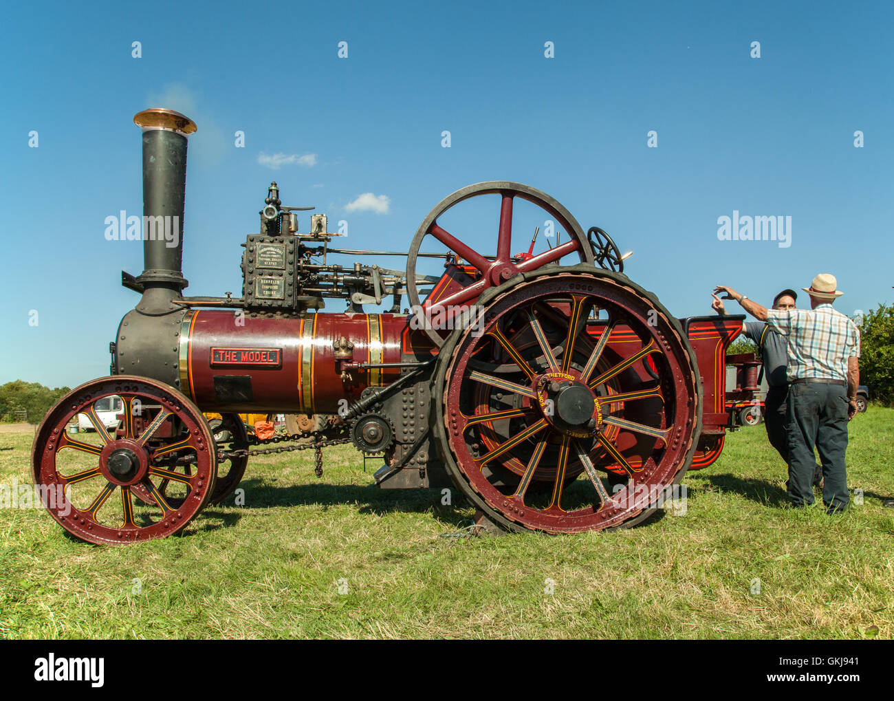 Vintage traction engine at Shabbington steam rally Oxfordshire England ...
