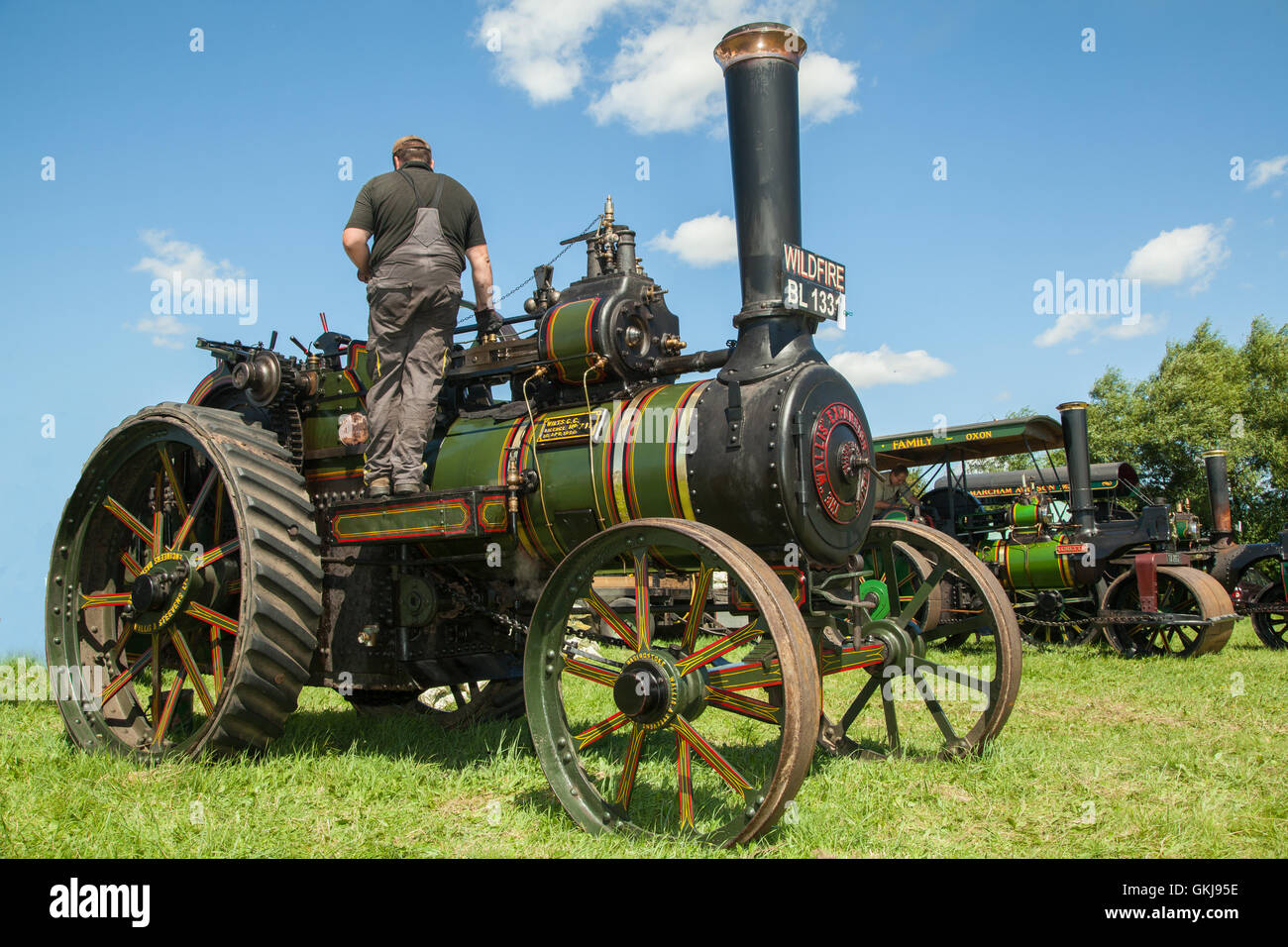 Vintage traction engine at Shabbington steam rally Oxfordshire England ...