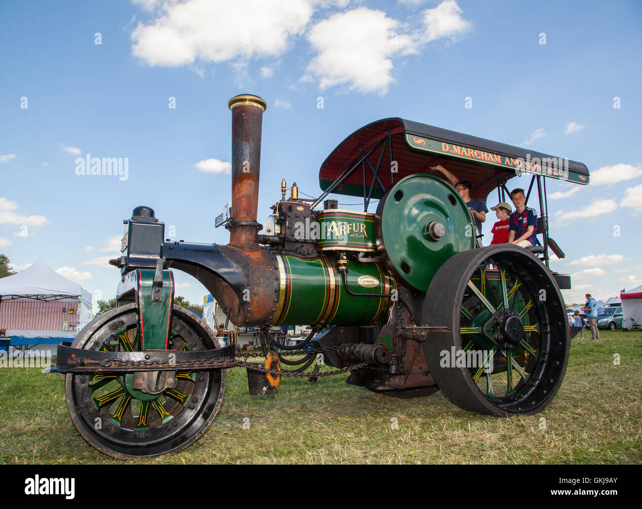 Vintage Fowler steam road roller at Shabbington steam rally Oxfordshire ...