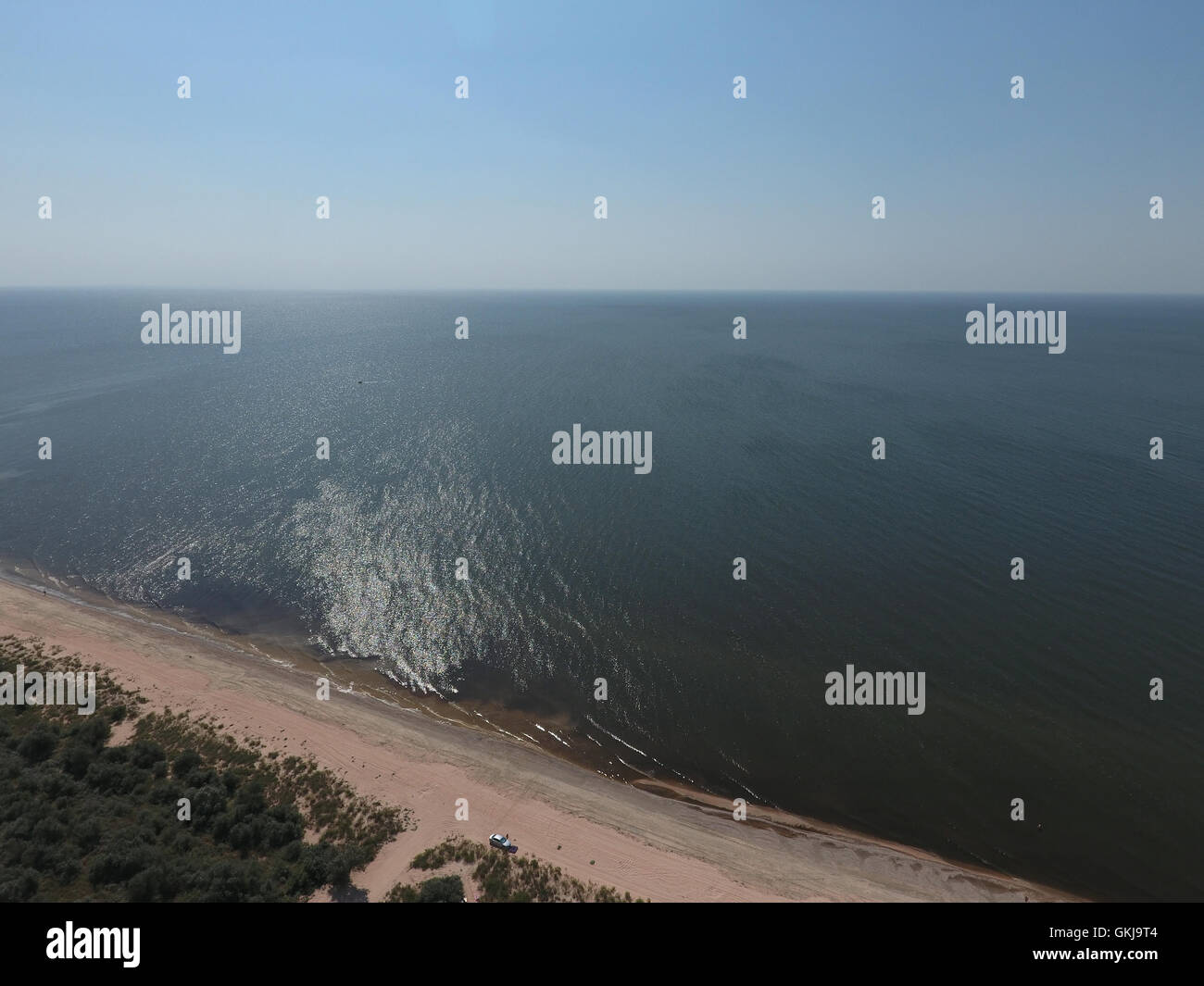 Top view of the Sea of Azov. Seaside Resort Stock Photo - Alamy