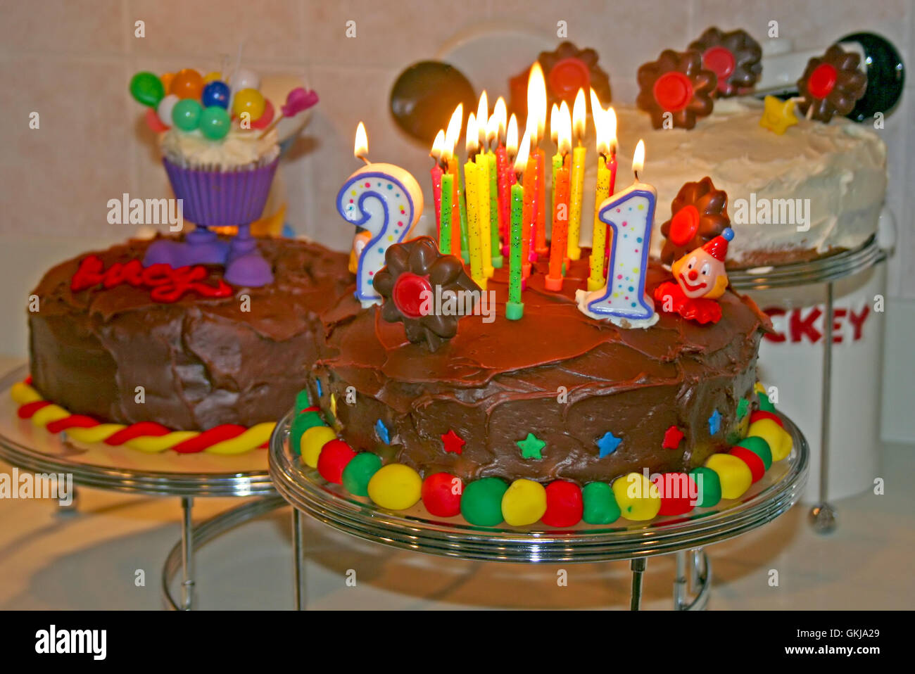Happy 21st Birthday Cake With Candles