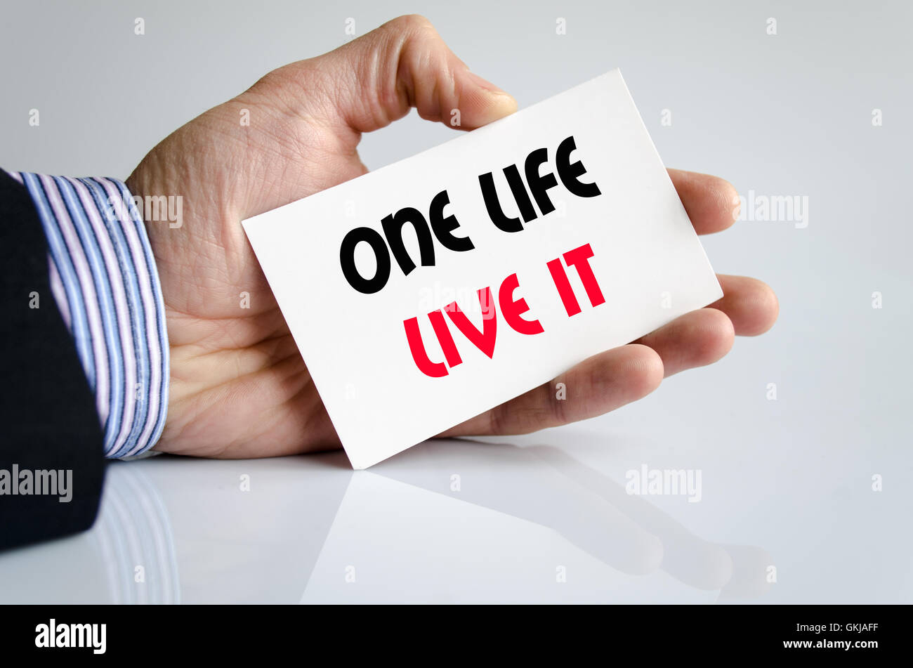 One life live it text concept isolated over white background Stock ...