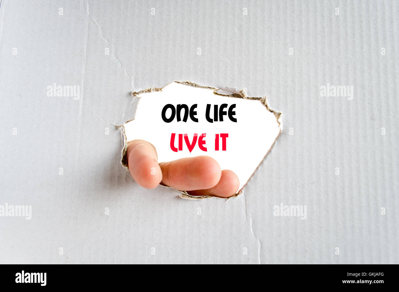 One life live it text concept isolated over white background Stock ...