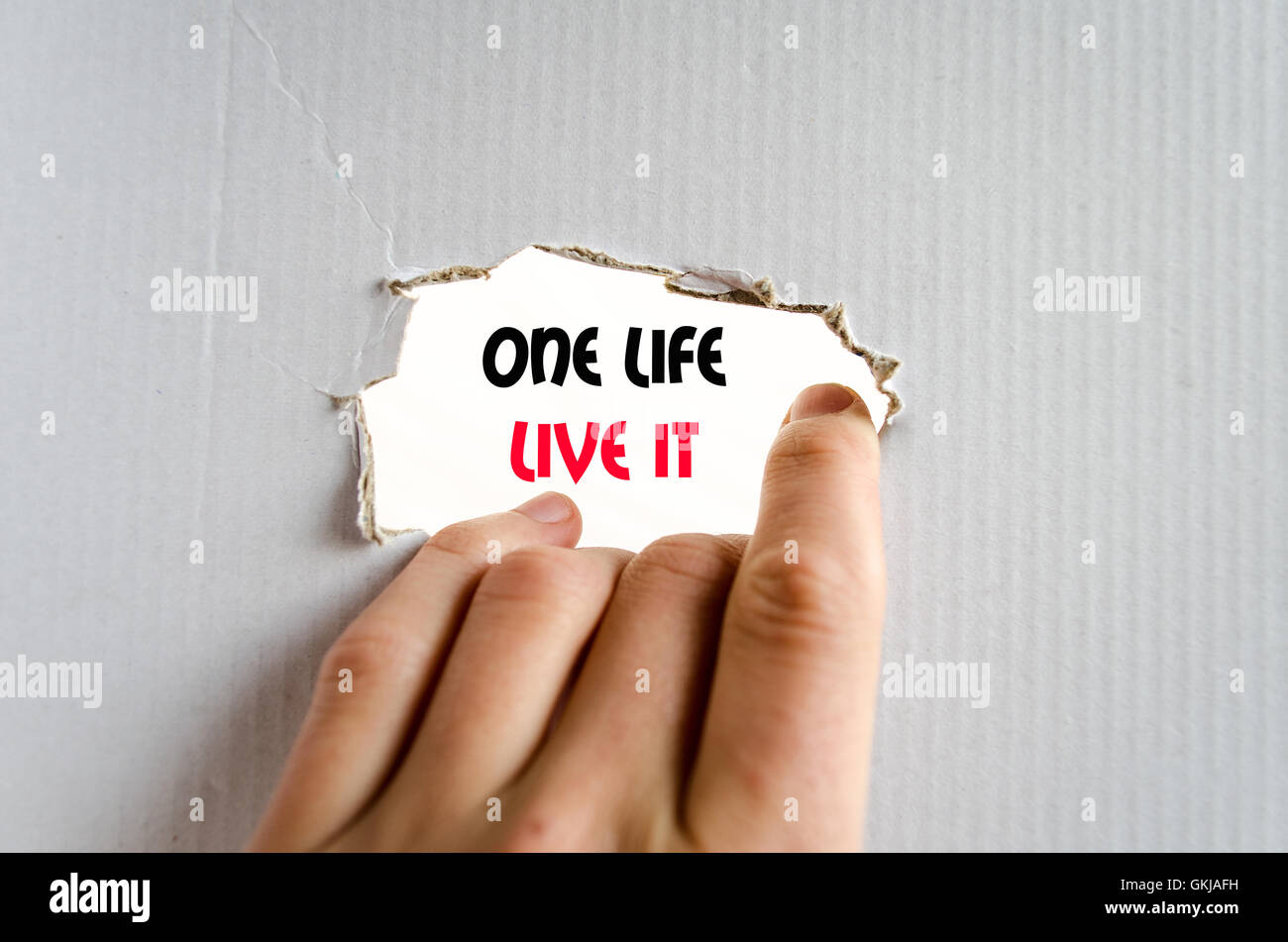 One life live it text concept isolated over white background Stock ...