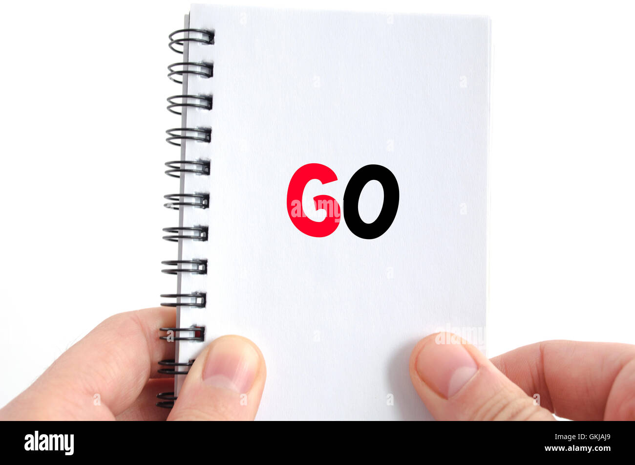 Go text concept isolated over white background Stock Photo - Alamy