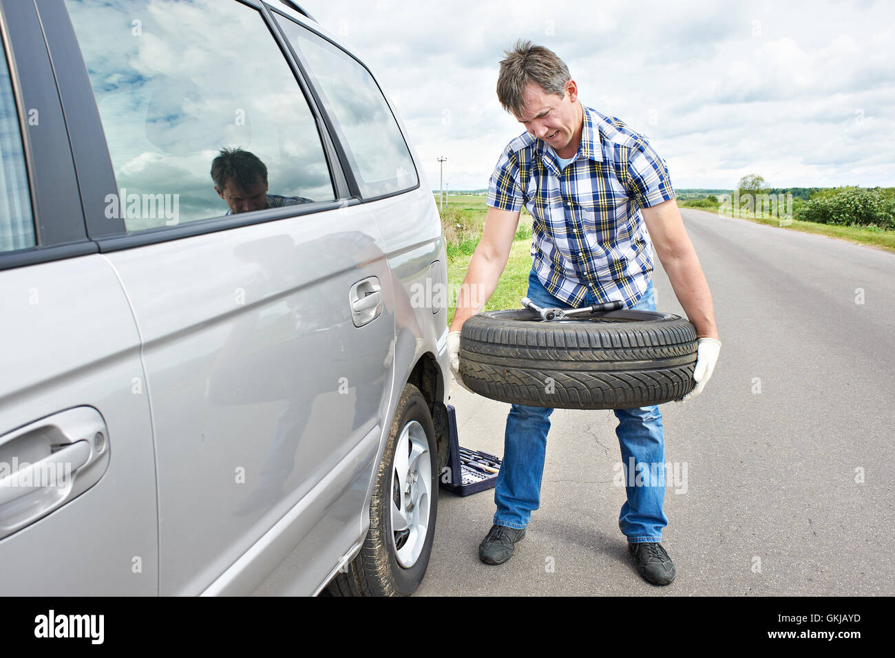 Spare tire on the back hi-res stock photography and images - Alamy
