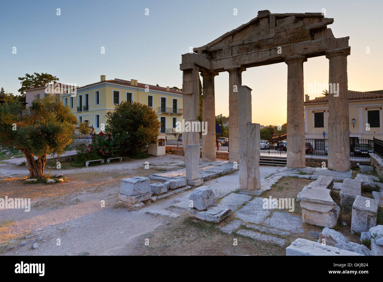 Remains of the Gate of Athena Archegetis and Roman Agora in Athens ...