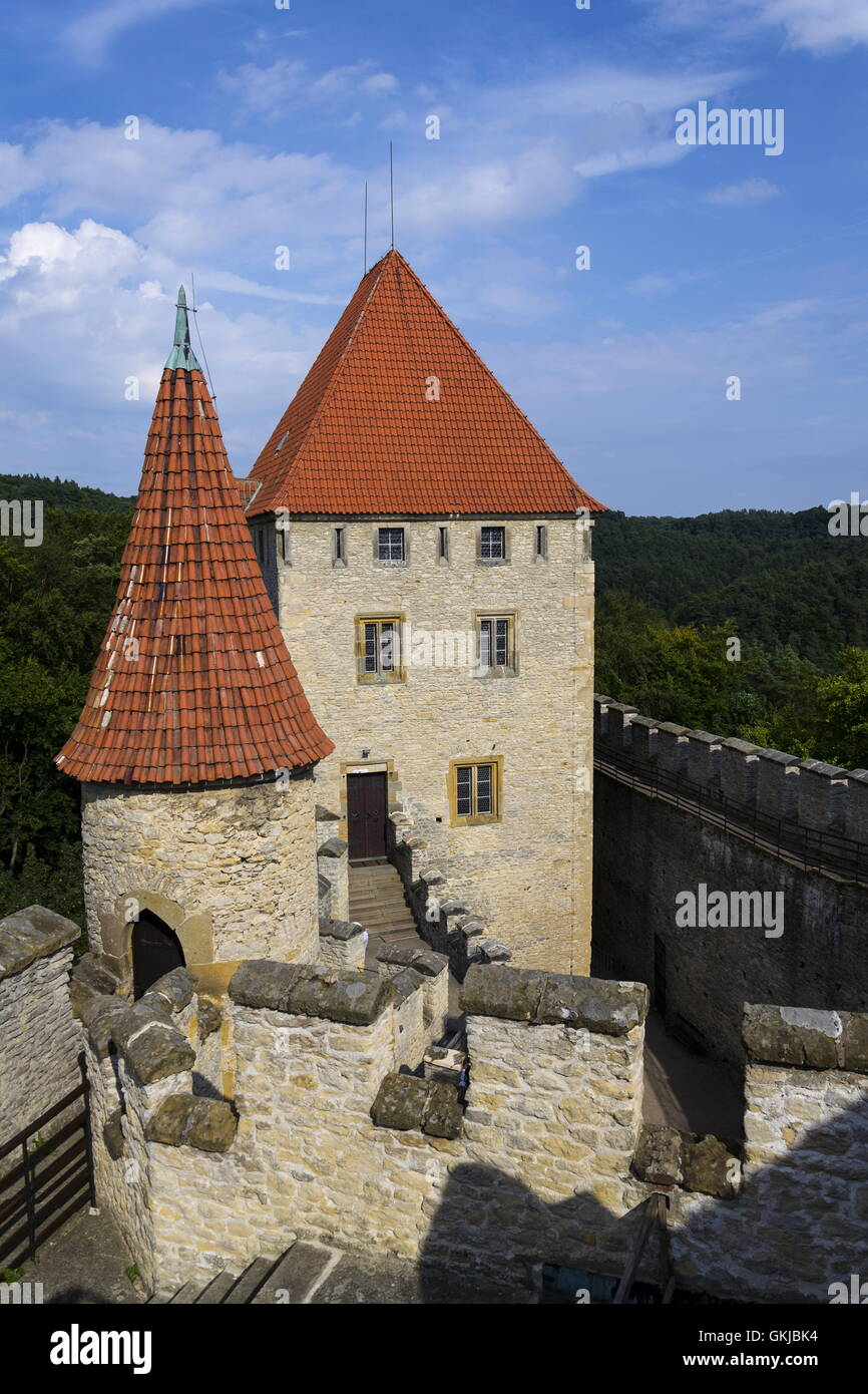 Medieval Kokorin Castle in woods of the Czech republic Stock Photo - Alamy