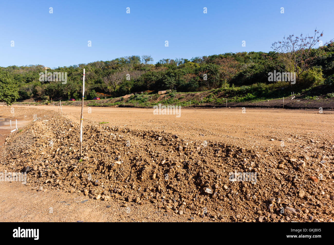 Road construction earthworks layout new route landscape Stock Photo - Alamy