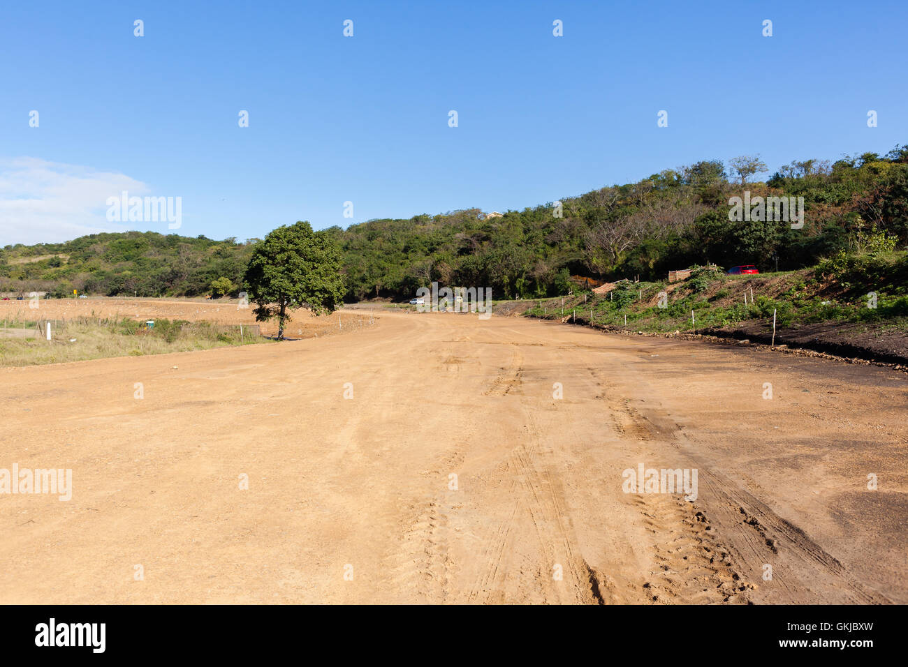 Road construction earthworks layout new route landscape Stock Photo - Alamy