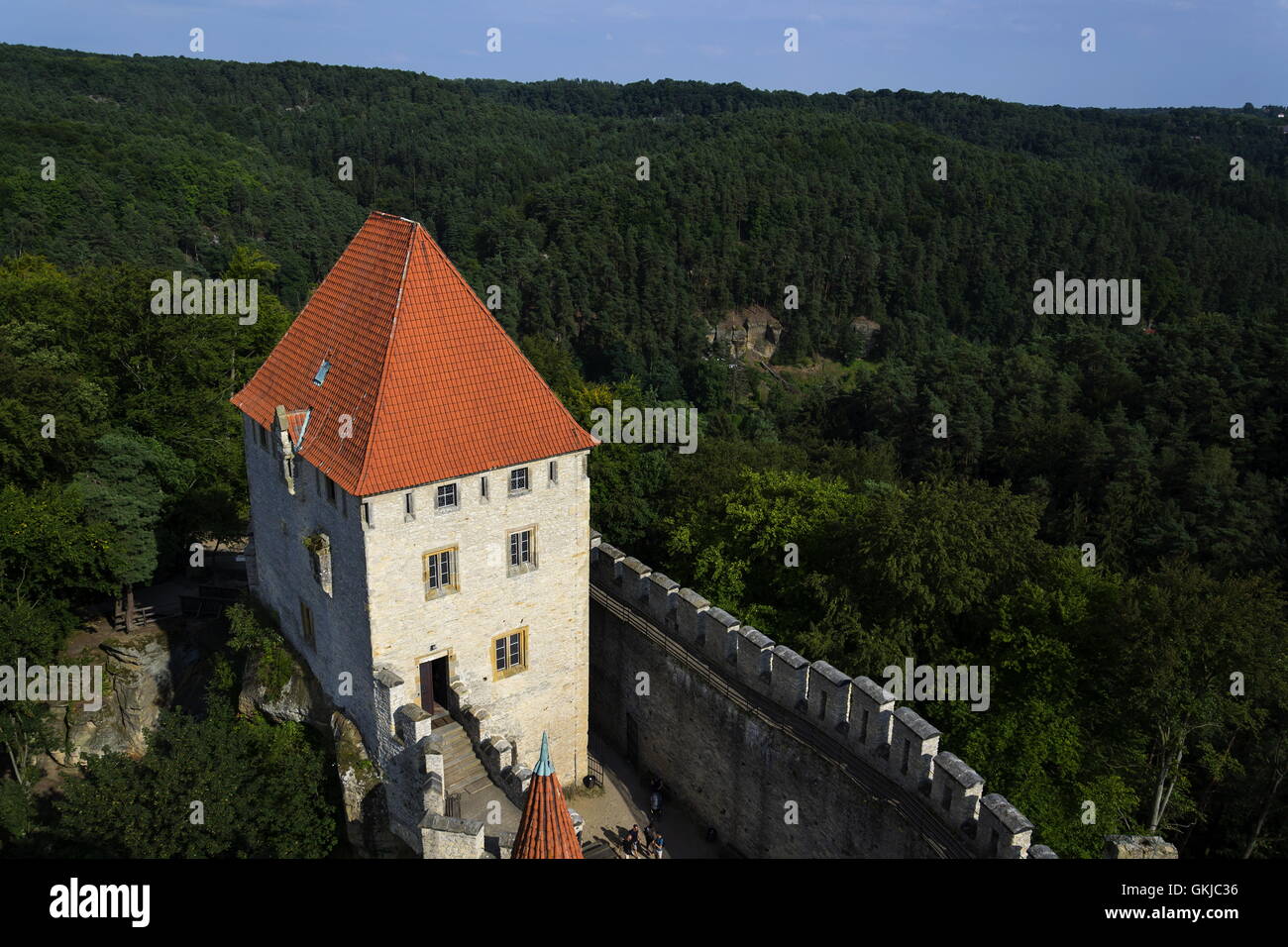 Medieval Kokorin Castle in woods of the Czech republic Stock Photo - Alamy