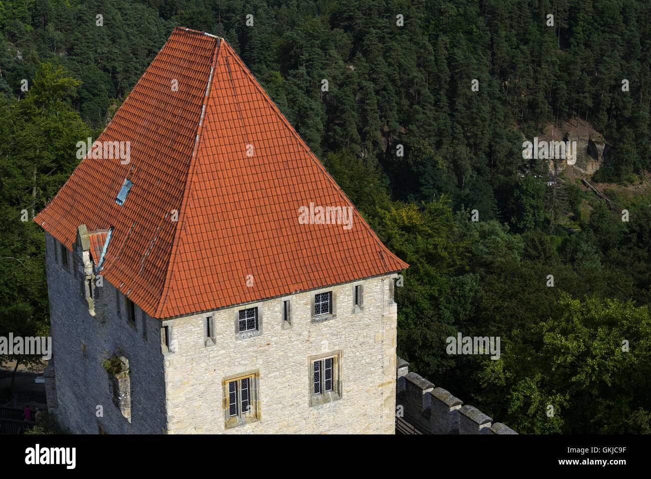 Medieval Kokorin Castle in woods of the Czech republic Stock Photo - Alamy