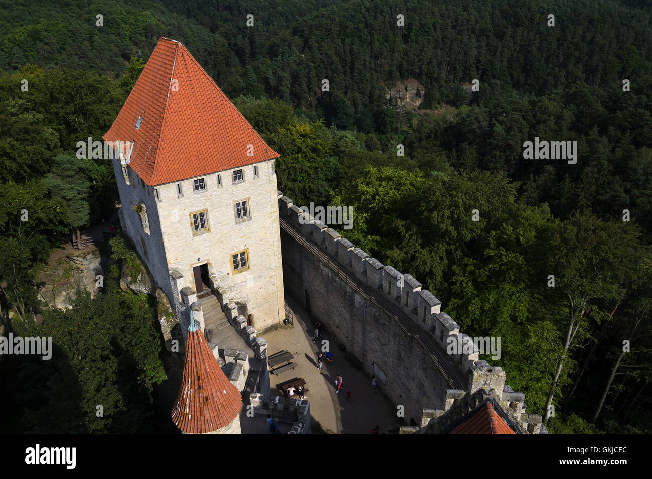Medieval Kokorin Castle in woods of the Czech republic Stock Photo - Alamy