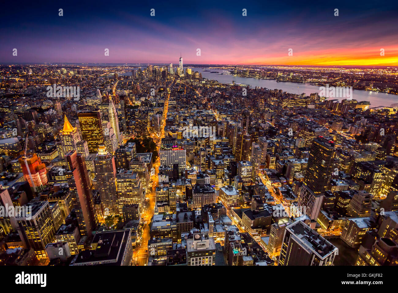Top view of New York City Stock Photo - Alamy