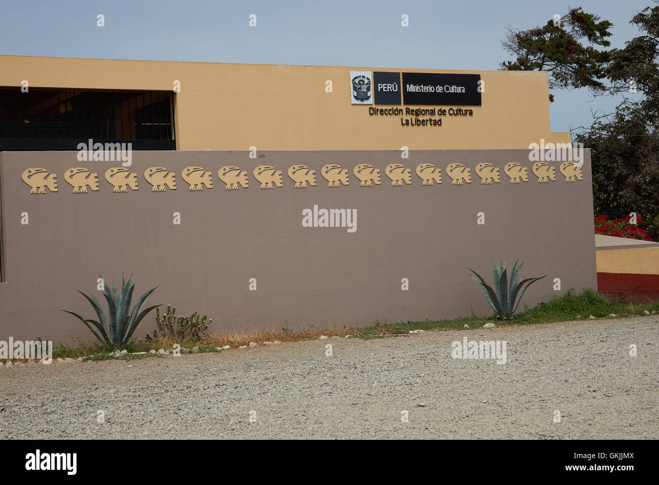 Museum of Chan Chan, a historic adobe city of the Chimu culture dating ...