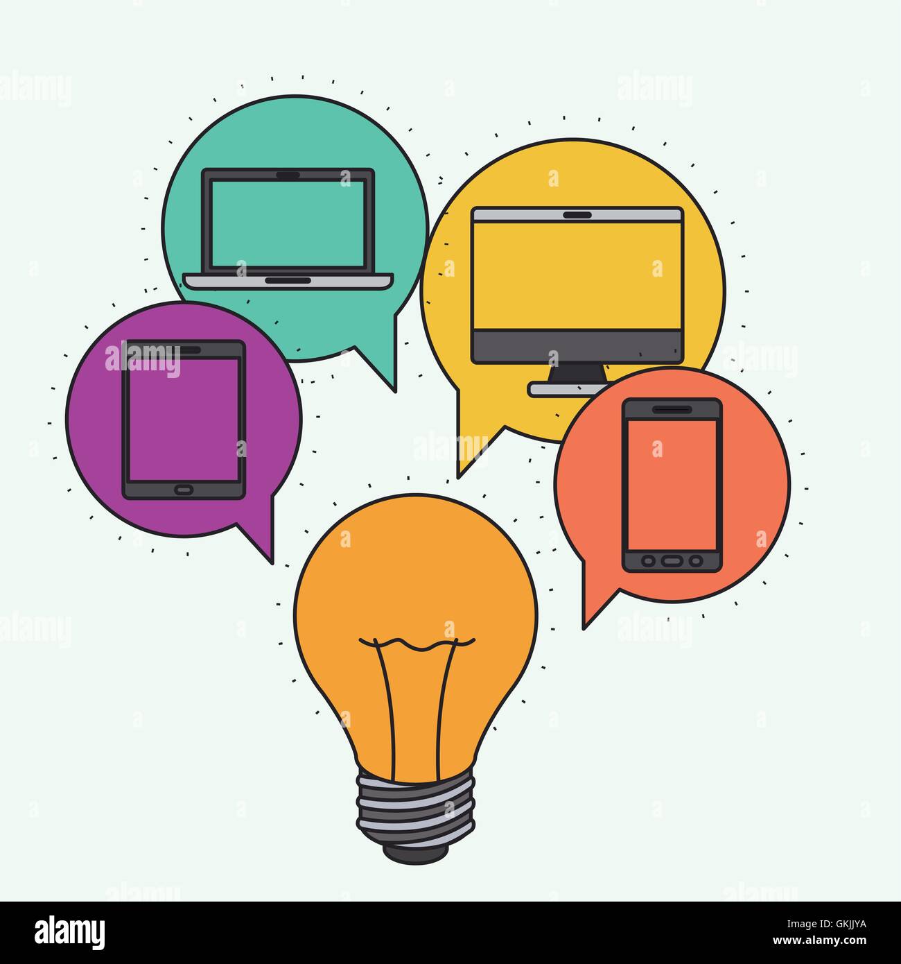 Network electronic devices communication Stock Vector Image & Art - Alamy