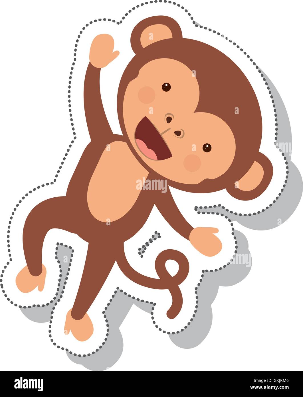 funny monkey isolated icon Stock Vector Image & Art - Alamy
